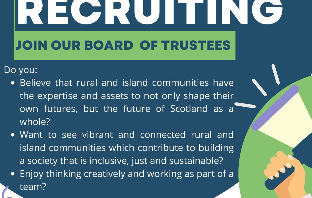 We are recruiting! | Scottish Rural Action